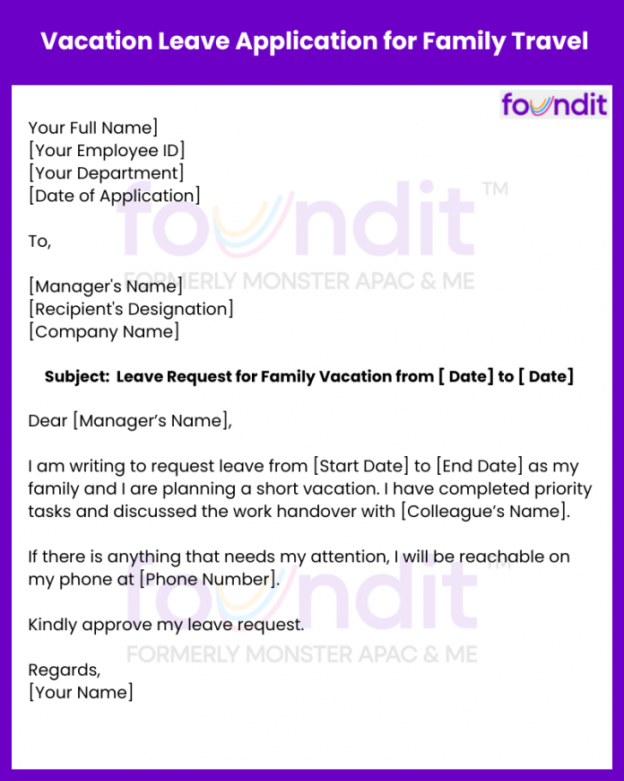 Vacation Leave Application for Office: How To Write, Format & Examples