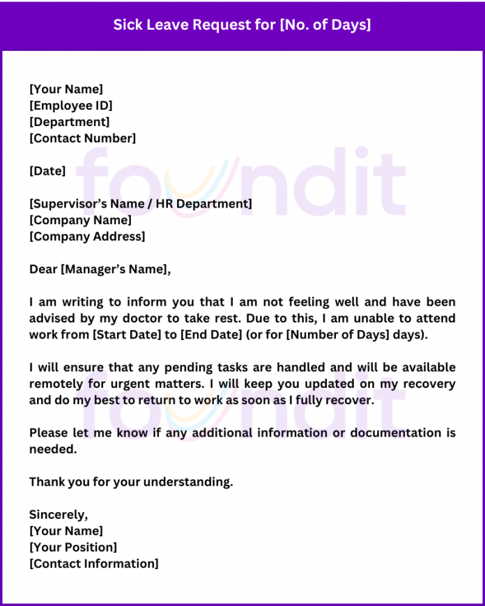 Medical Leave Application for Office: Format & Samples